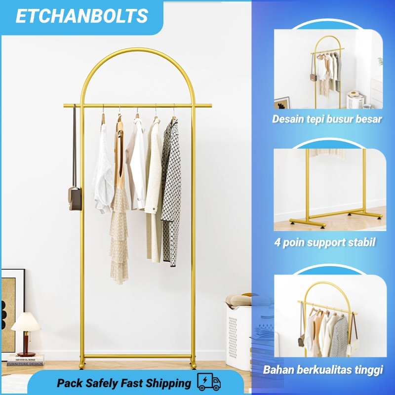 Jual ETCHANDBOLTS Gantungan Baju Stand Hanger Rak Pakaian tas topi ...
