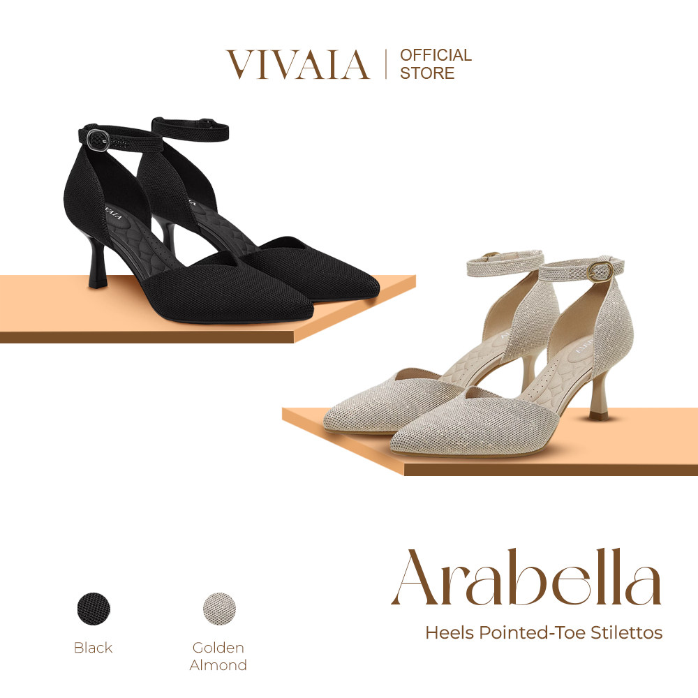 Jual VIVAIA Sepatu Wanita Heels Pointed-Toe Stilettos (Arabella ...