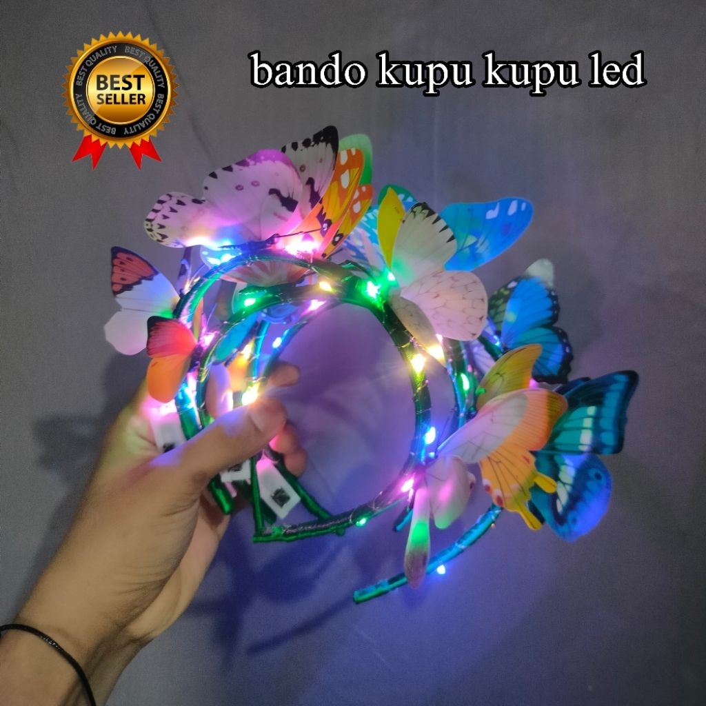 Jual bando kupu kupu led lampu kedip unik untuk acara pesta ulang tahun ...