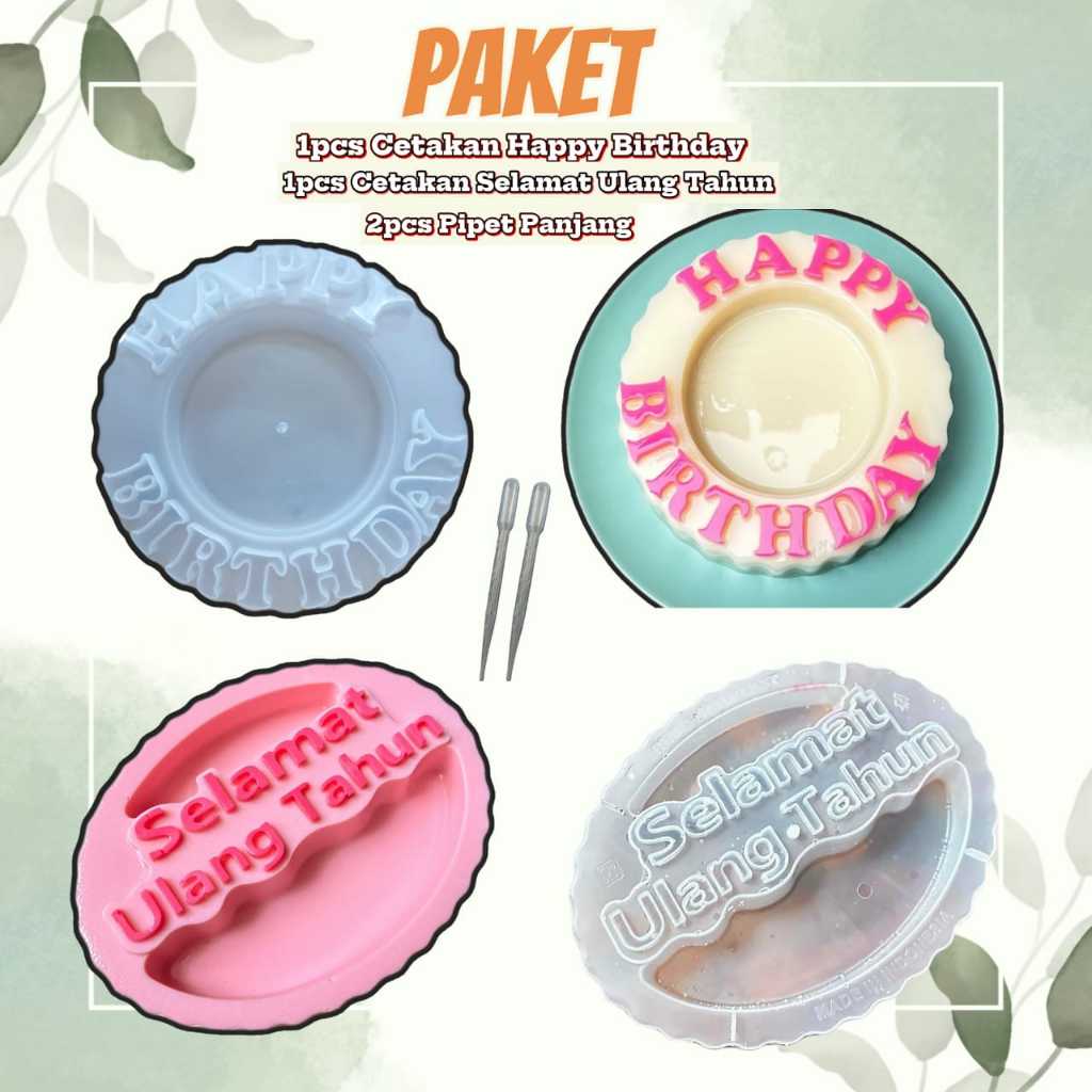 Jual Cetakan Selamat Ulang Tahun, Cetakan Happy Birthday, Pipet Fla ...
