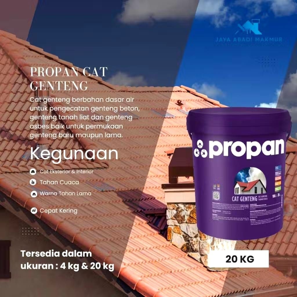 Jual PROPAN CAT GENTENG 20KG /WARNA CUSTOM/PROPAN TINTING | Shopee Indonesia