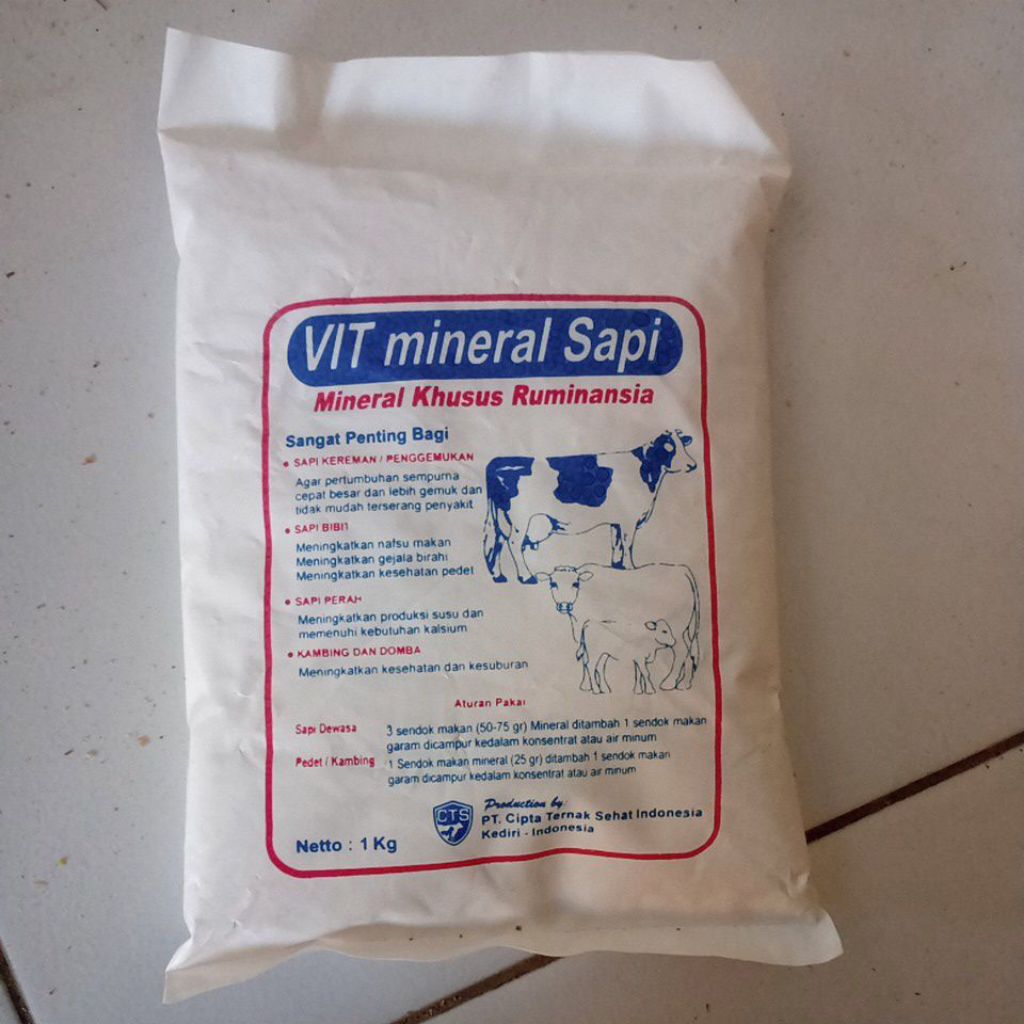 Jual VIT MINERAL SAPI 1 KG - Mineral Kalsium Pelengkap Pakan Penggemuk ...
