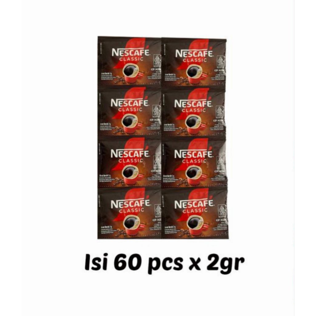 Jual Nescafe Classic Sachet 2gr / 1 Pack Isi 60 Sachet | Shopee Indonesia