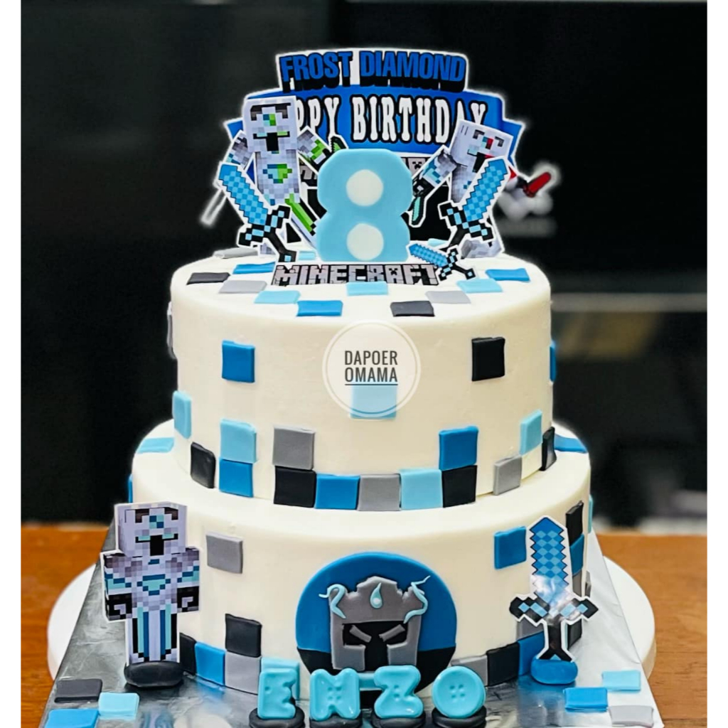 Jual Cake Minecraft Frost Diamond | Shopee Indonesia