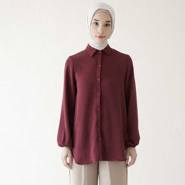 Jual Basic Batara by Aska Label - Kemeja wanita basic lengan panjang ...
