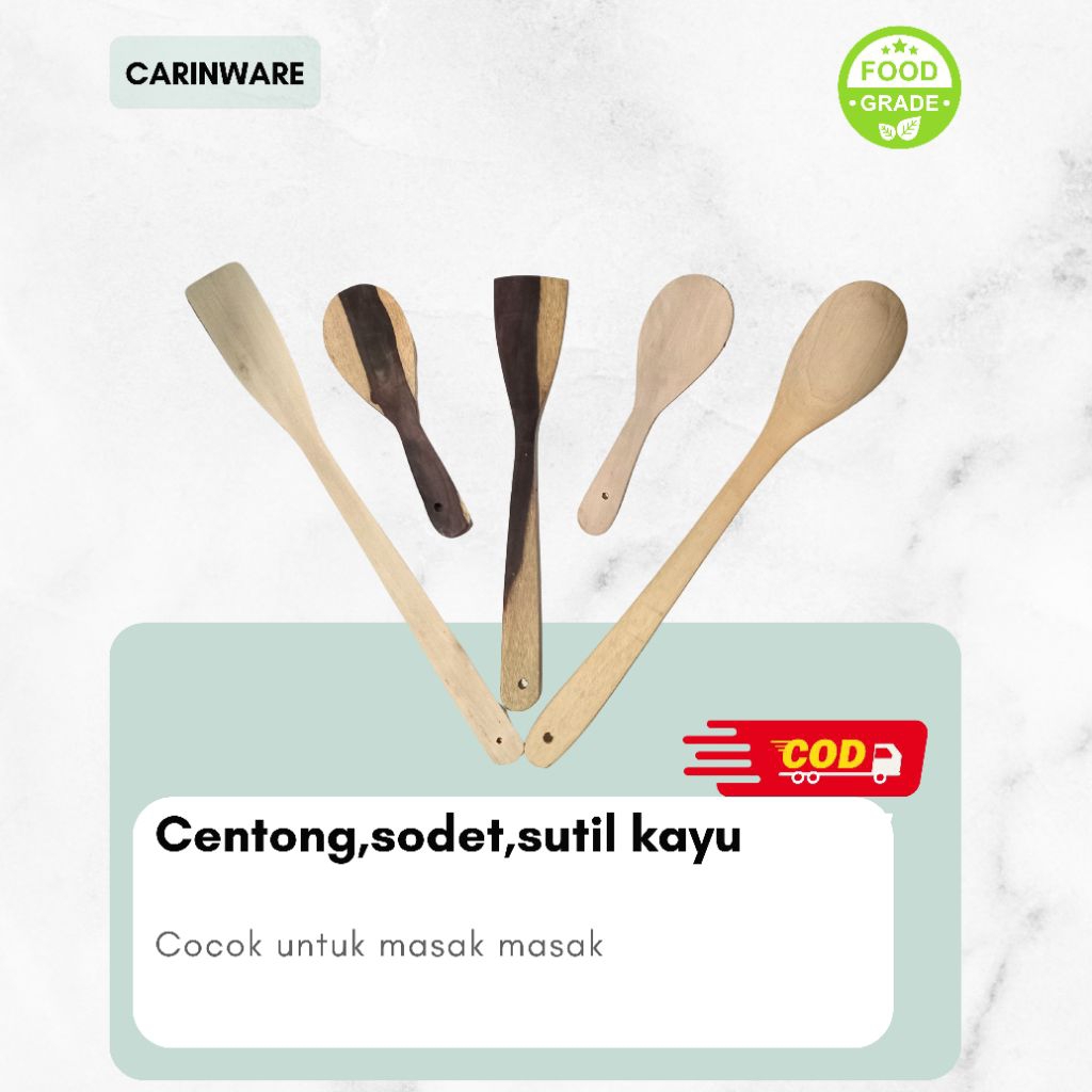 Jual Carinware sutil sodet centong nasi kayu mahoni | sono keling ...