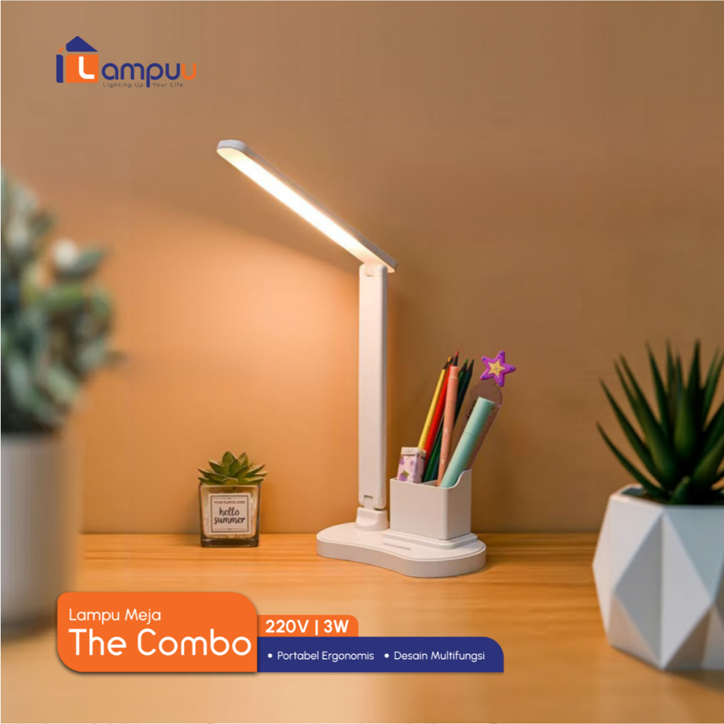 Jual 【Lampu LED 2-in-1】Anti Silau untuk Anak & Pelajar Bisa USB/Colokan ...