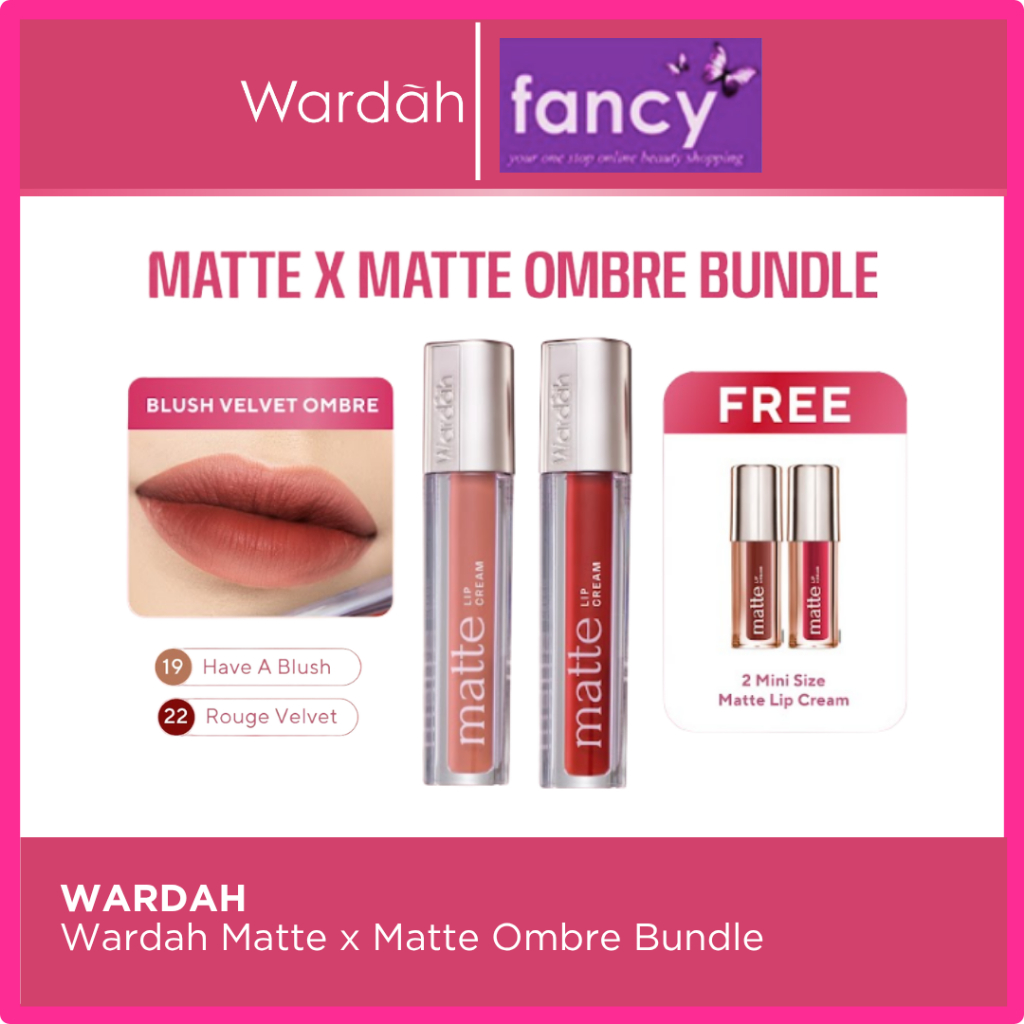 Jual WARDAH Paket Ombre 2PCS Duo Matte Lip Cream | MATTE X MATTE Ombre ...
