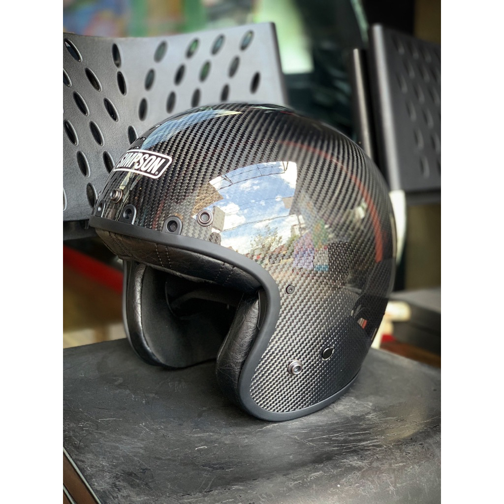 Jual HELM SIMPSON CHOPPER CARBON | Shopee Indonesia