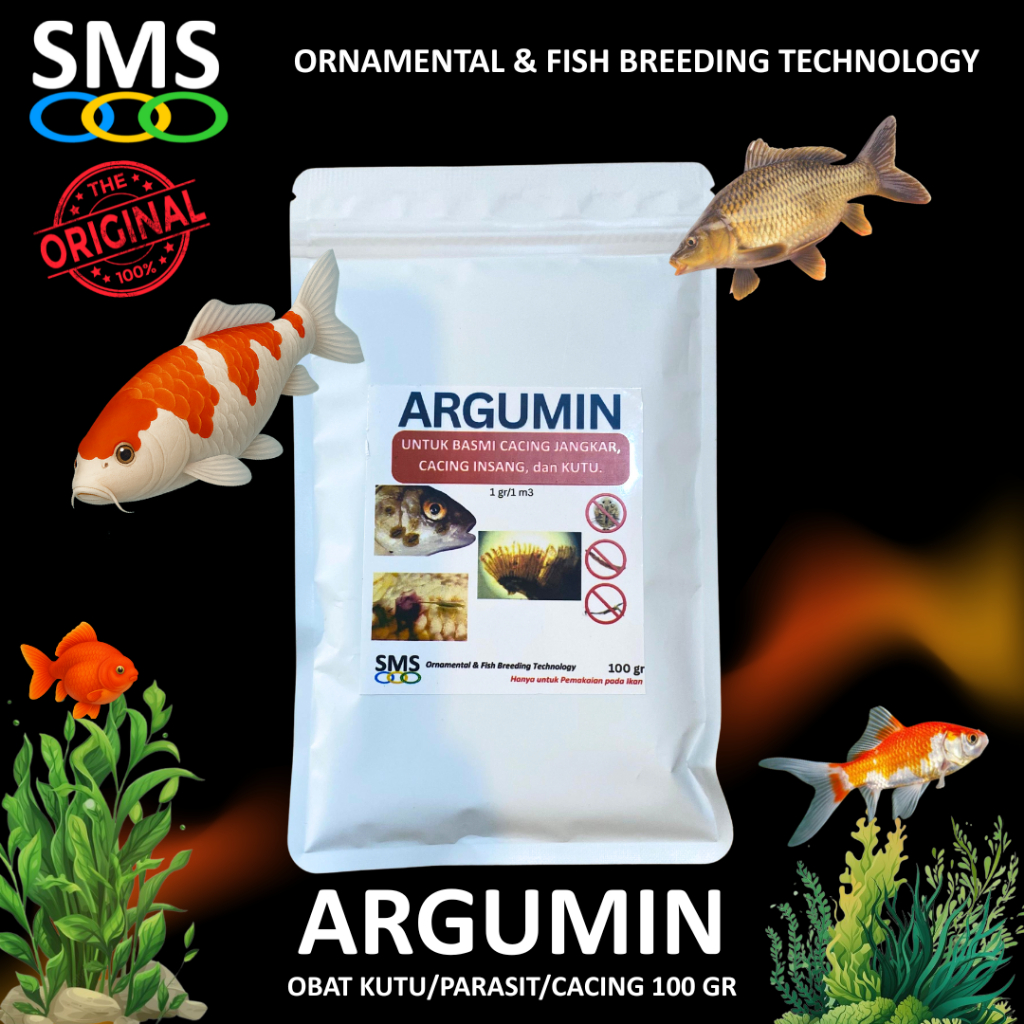 Jual Obat Kutu Ikan/cacing jangkar/cacing insang/ARGUMIN/DIM*LIN 100 gr | Shopee Indonesia