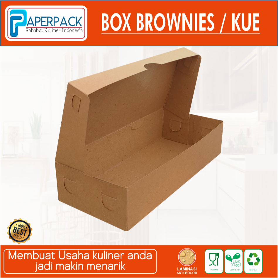 Jual Dus Brownies / Box Brownies / Kemasan Brownies / Dus Roti / Dus Bolu Kue Laminasi | Shopee ...