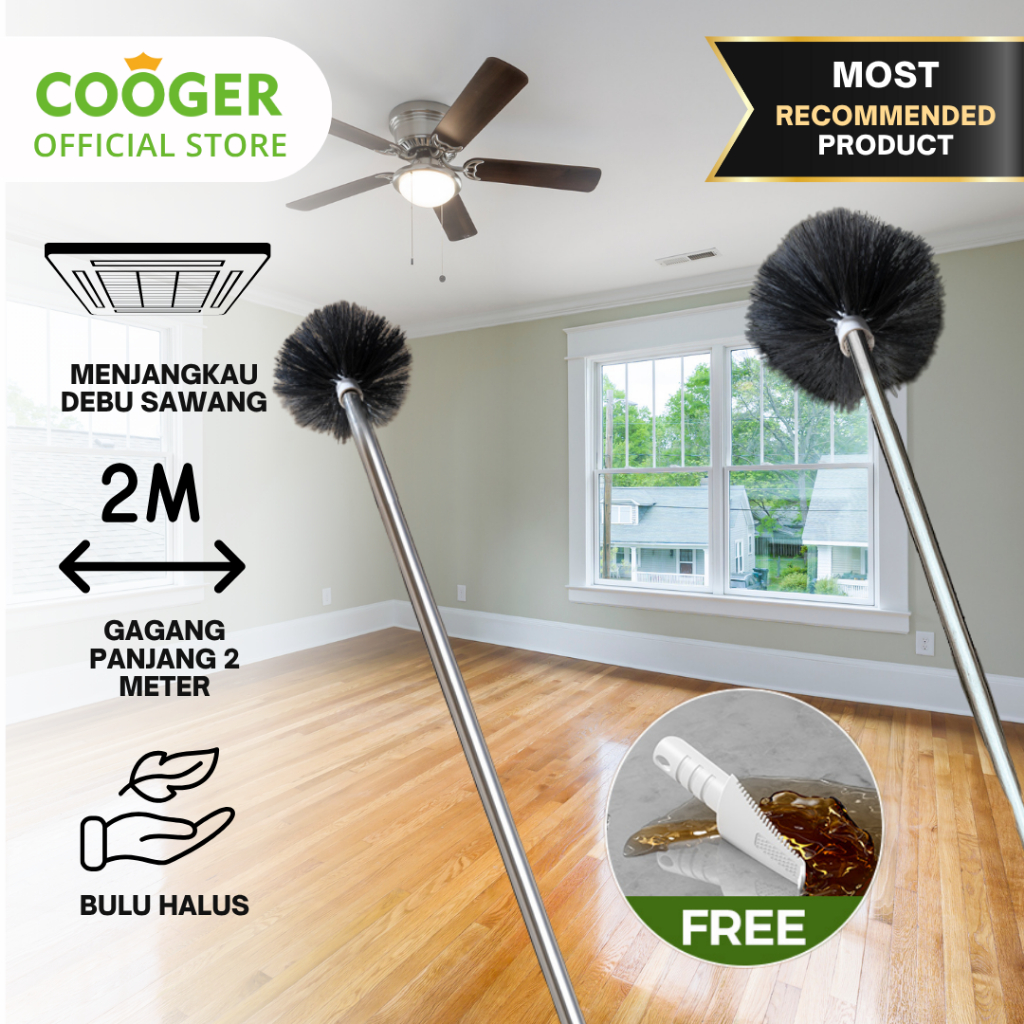 Jual COOGER Sapu Plafon 2M Rumah Kemoceng Pembersih Sawang Sarang Laba ...