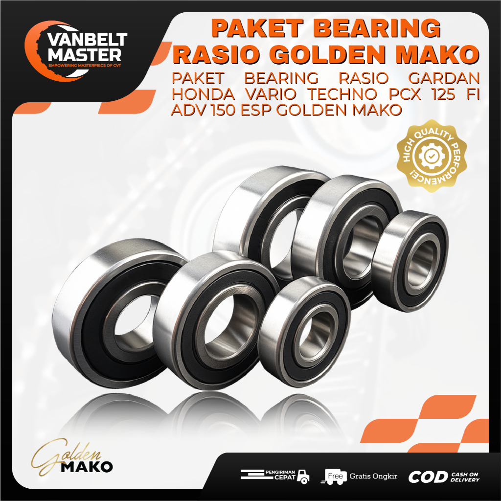 Jual Golden Mako Paket Bearing Laher Lahar Gigi Rasio Gardan Vario PCX ...