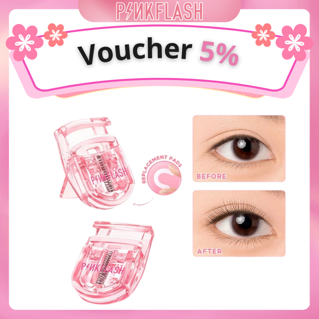 Jual PINKFLASH #DollyCurl Portable Eyelash Curler Doll-like Curled ...