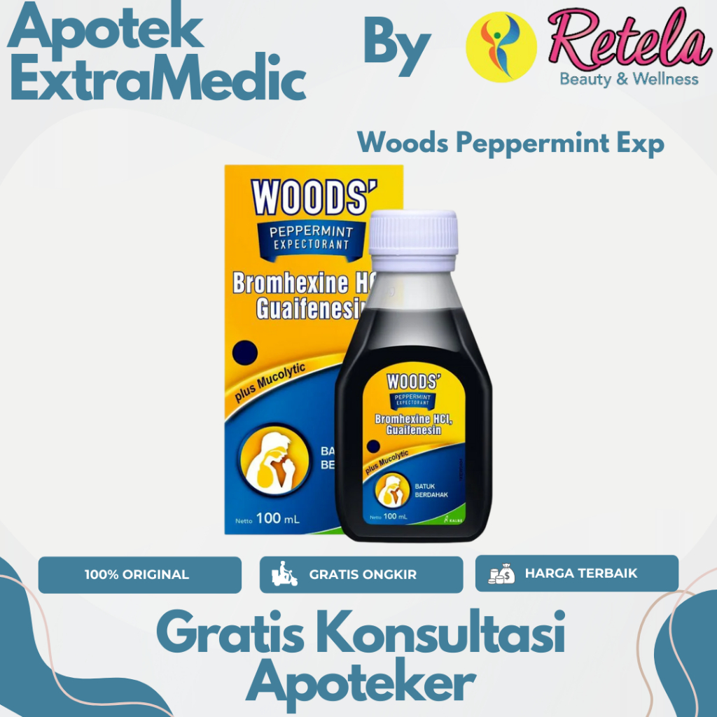 Jual WOODS EXPEKTORAN UNTUK BATUK BERDAHAK / Batuk Berdahak 60 Ml ...