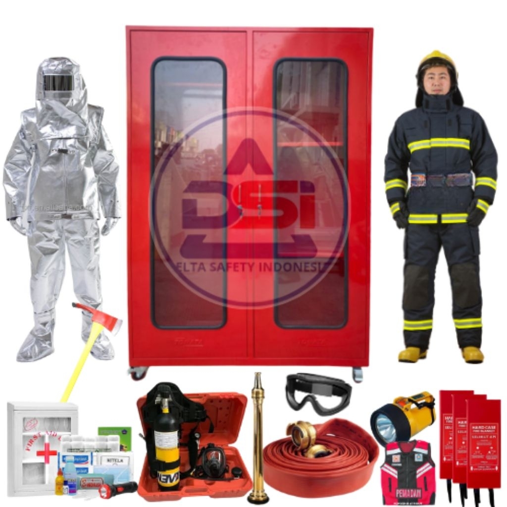 Jual Fire Cabinet Full Set / Lemari APD Pemadam Kebakaran Lengkap ...
