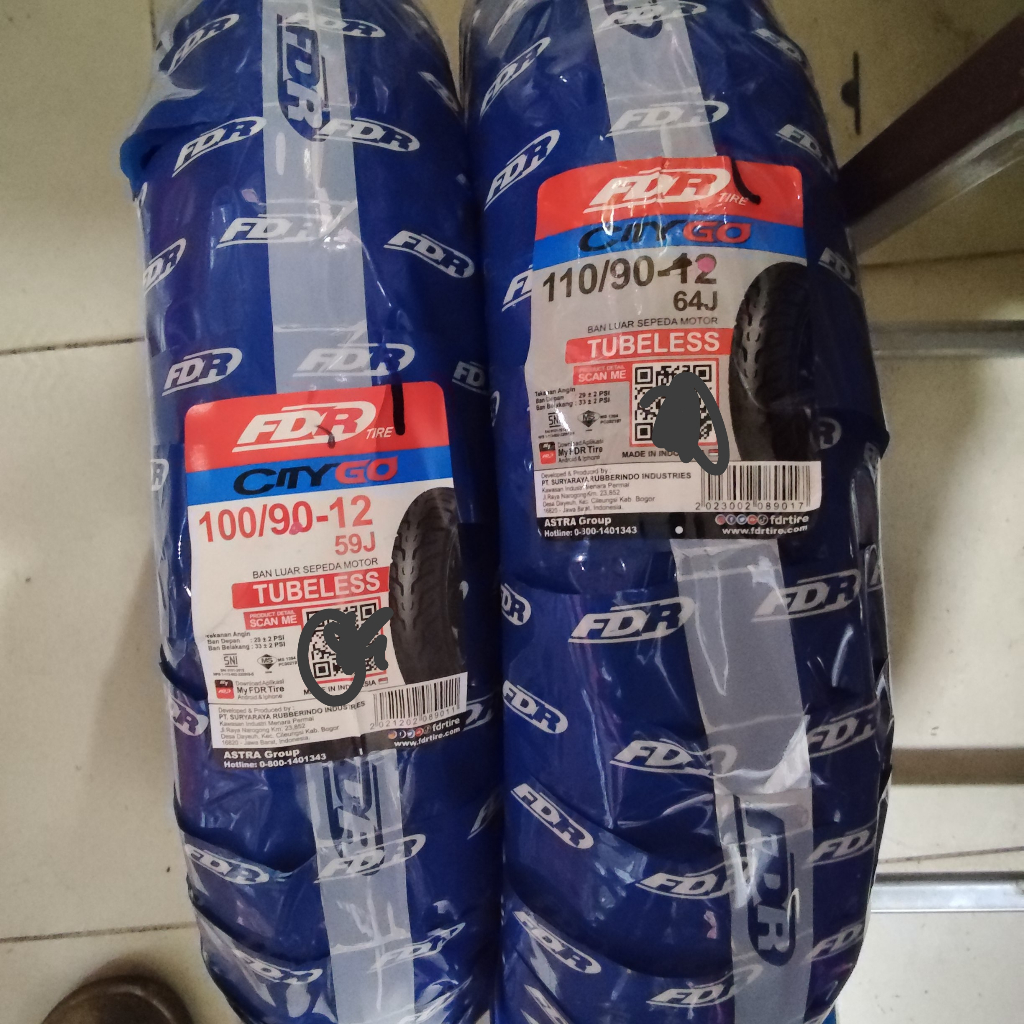 Jual BAN LUAR TUBELESS FDR CITYGO FREEGO SCOOPY NEW RING 12 100% ...