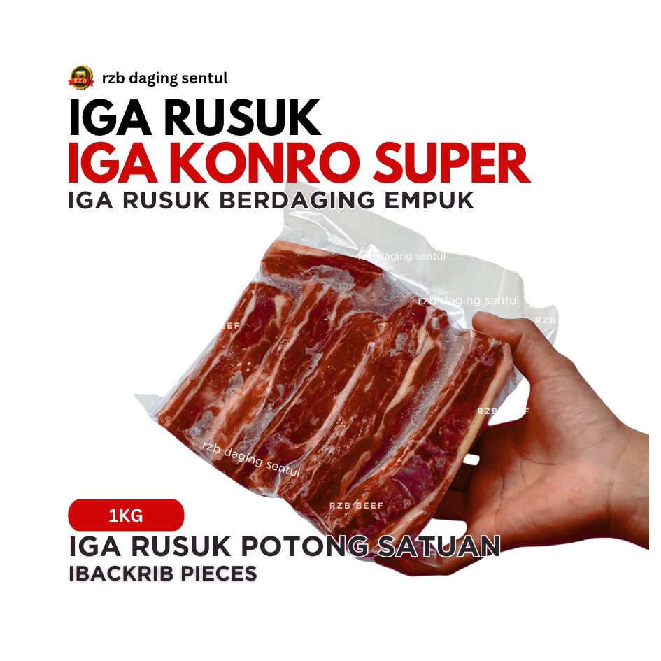 Jual IGA SAPI KONRO - PANJANG @1KG | IGA RUSUK EMPUK | IGA DAGING ...