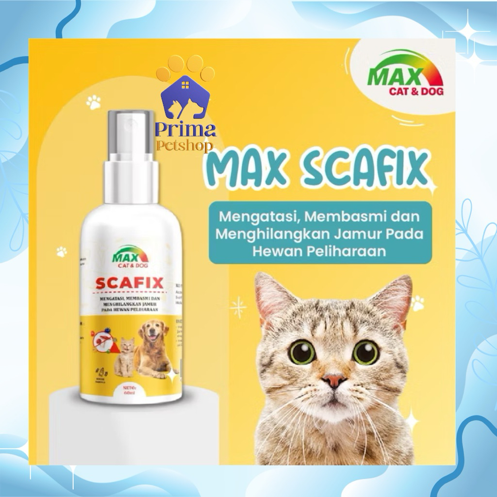 Jual MAX SCAFIX 60ml obat spray luka jamur scadix anjing dan kucing ...