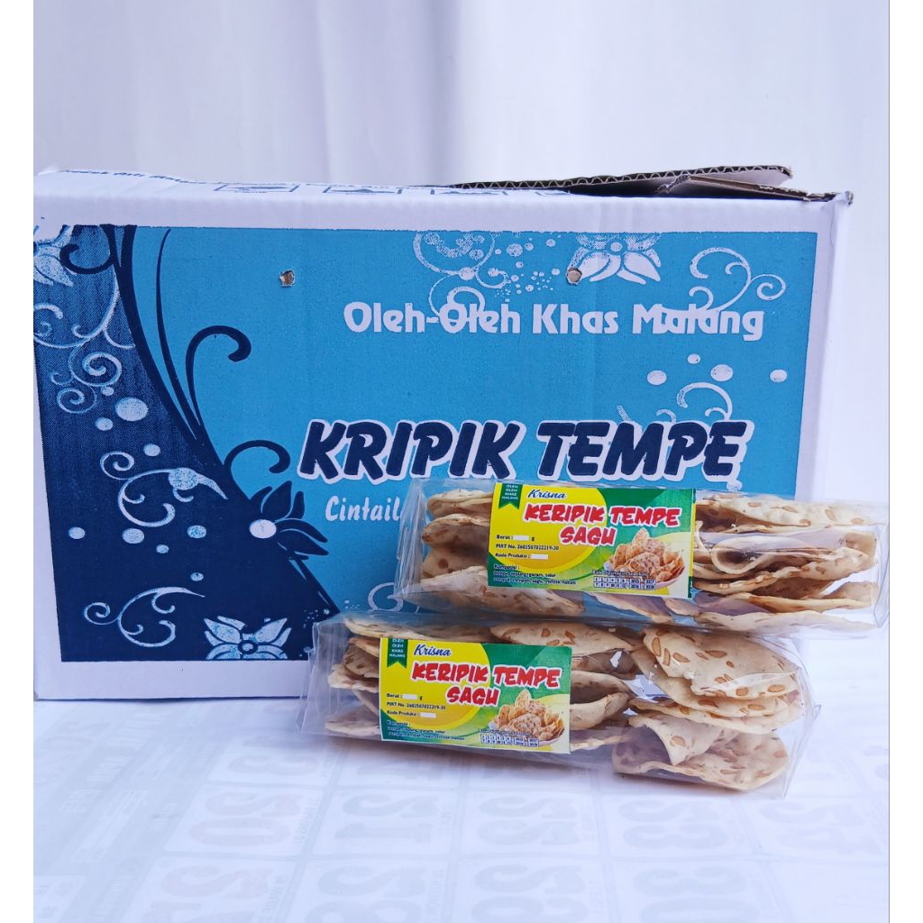 Jual KERIPIK TEMPE SAGU MALANG/OLEH OLEH MALANG(1dus isi 10) | Shopee ...