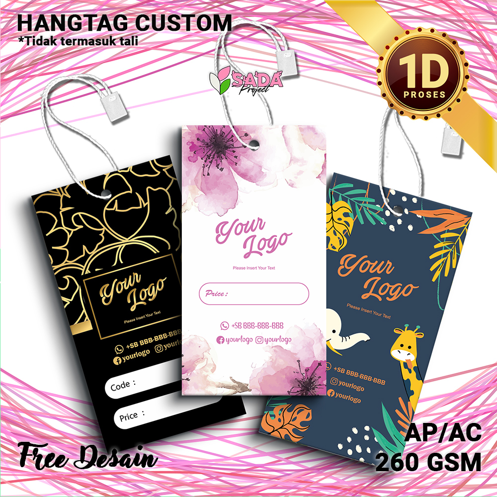 Jual Hang Tag Custom Baju/Pakaian Brand Uk M - Desain Gratis & Cetak ...
