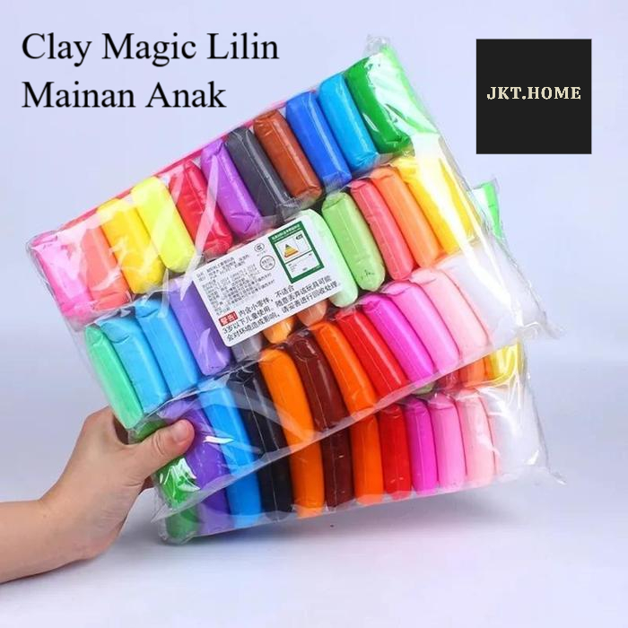 Jual JKT888 Clay Magic Lilin Mainan Anak Edukasi Anak Slime Isi 12 ...