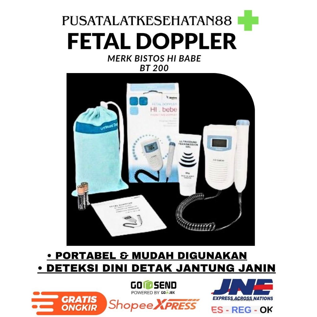 Jual Fetal Doppler Hi bebe bistos BT 200 Sound free gift random ...
