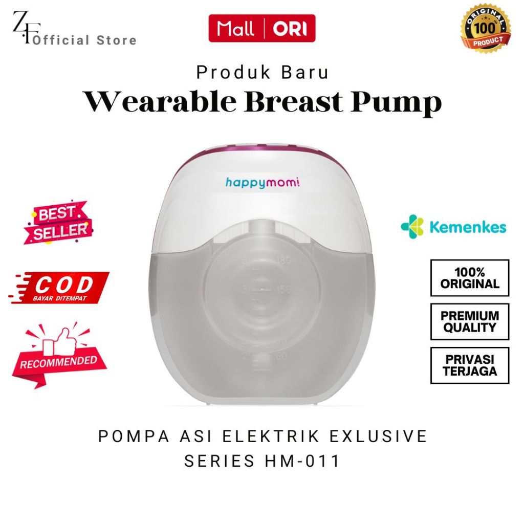 Jual Happy Momi Pompa Asi Elektrik Hisap Kuat Breast Mini Kemenkes ...