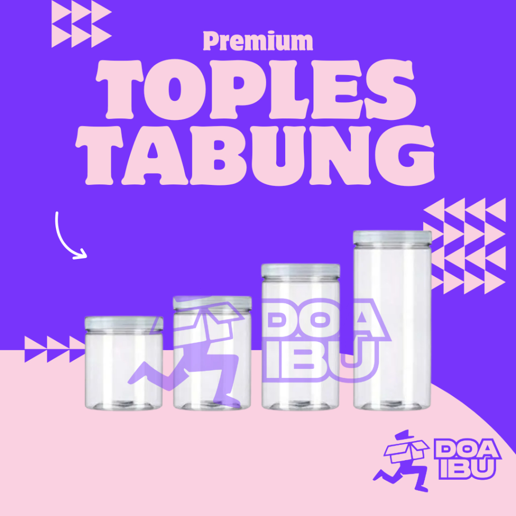 Jual [12 biji+ dus] canister tutup putih / Toples tabung premium 650ml ...