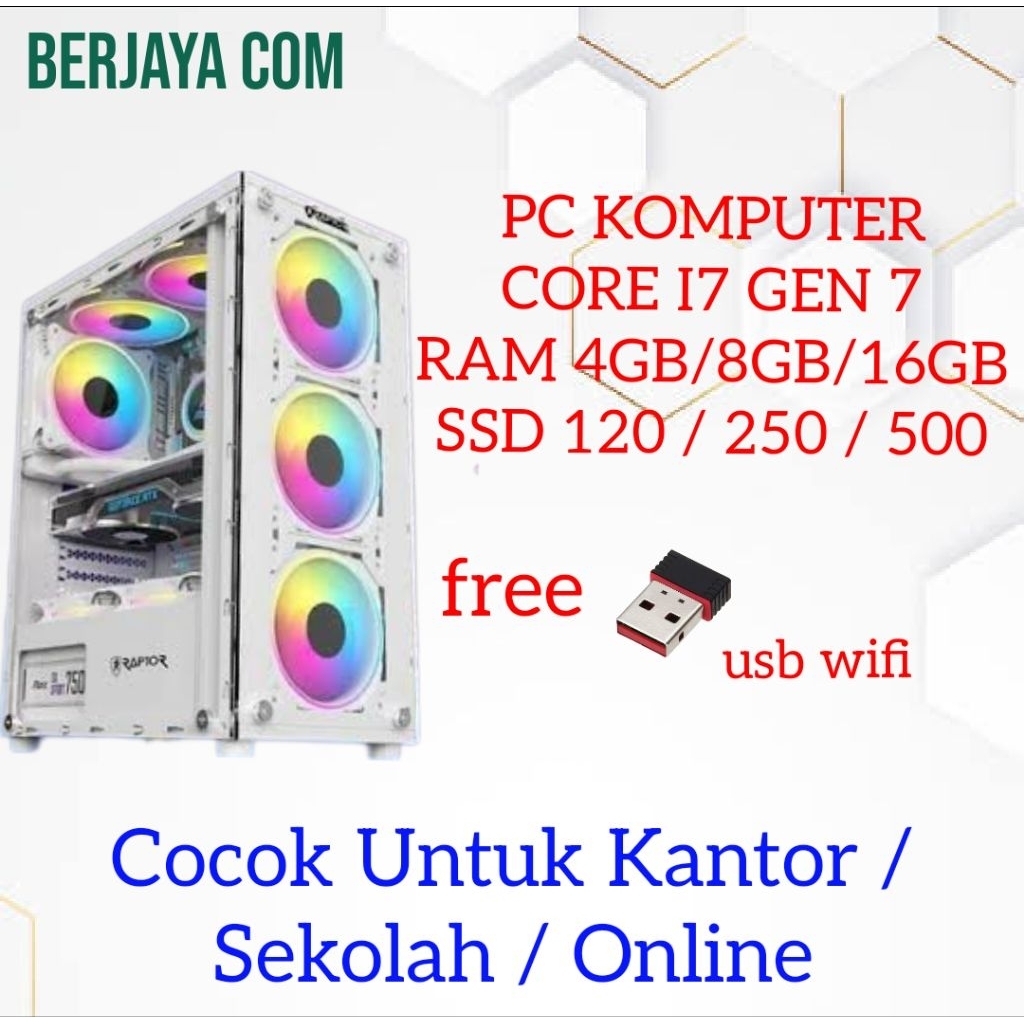 Jual Core i7 Gen 7 - 32gb Ram - 500gb Ssd - Pc Rakitan - Komputer ...