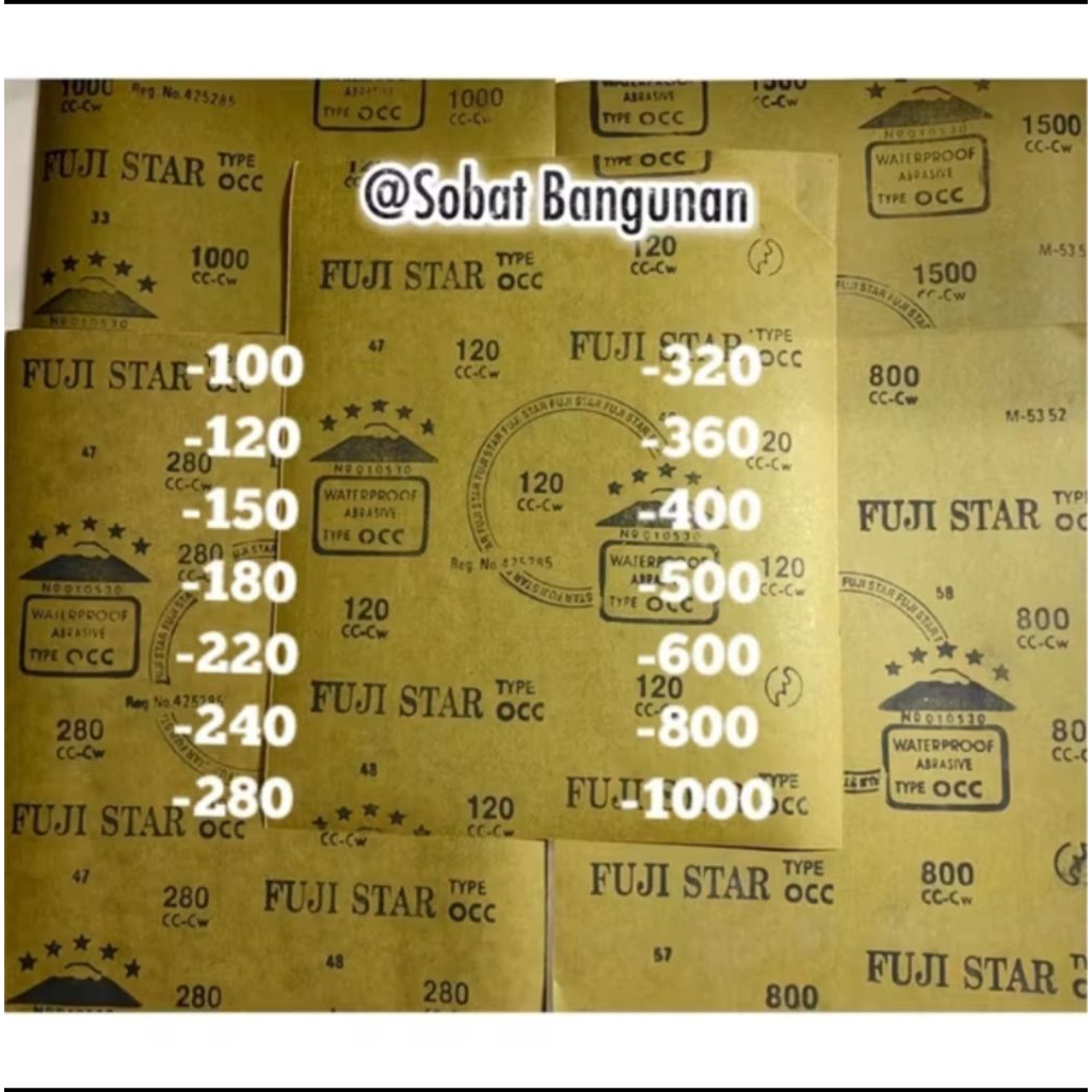 Jual Amplas FUJI STAR 2000 / Amplas FUJISTAR / Kertas Gosok FUJISTAR ...