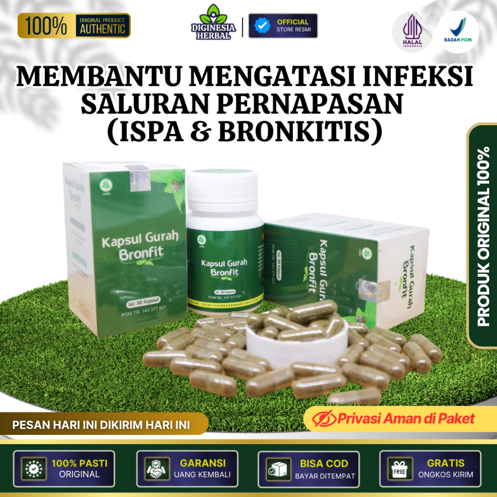Jual Kapsul Gurah Bronfit – Obat Herbal Paru-Paru, Asma, Sesak Nafas ...