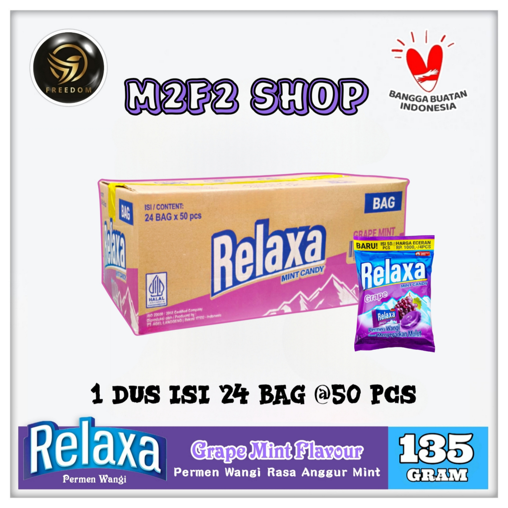 Jual Relaxa Grape Mint Flavor Candy | Permen Mint Rasa Anggur Wangi ...