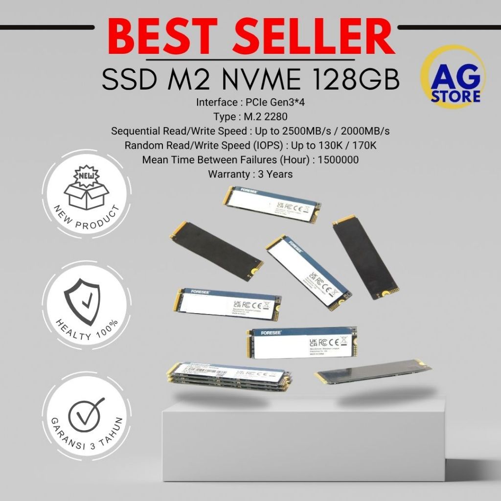 Jual PALING MURAH SSD Nvme 128GB / SSD M2 Nvme 128GB GEN 3 x 4 copotan ...