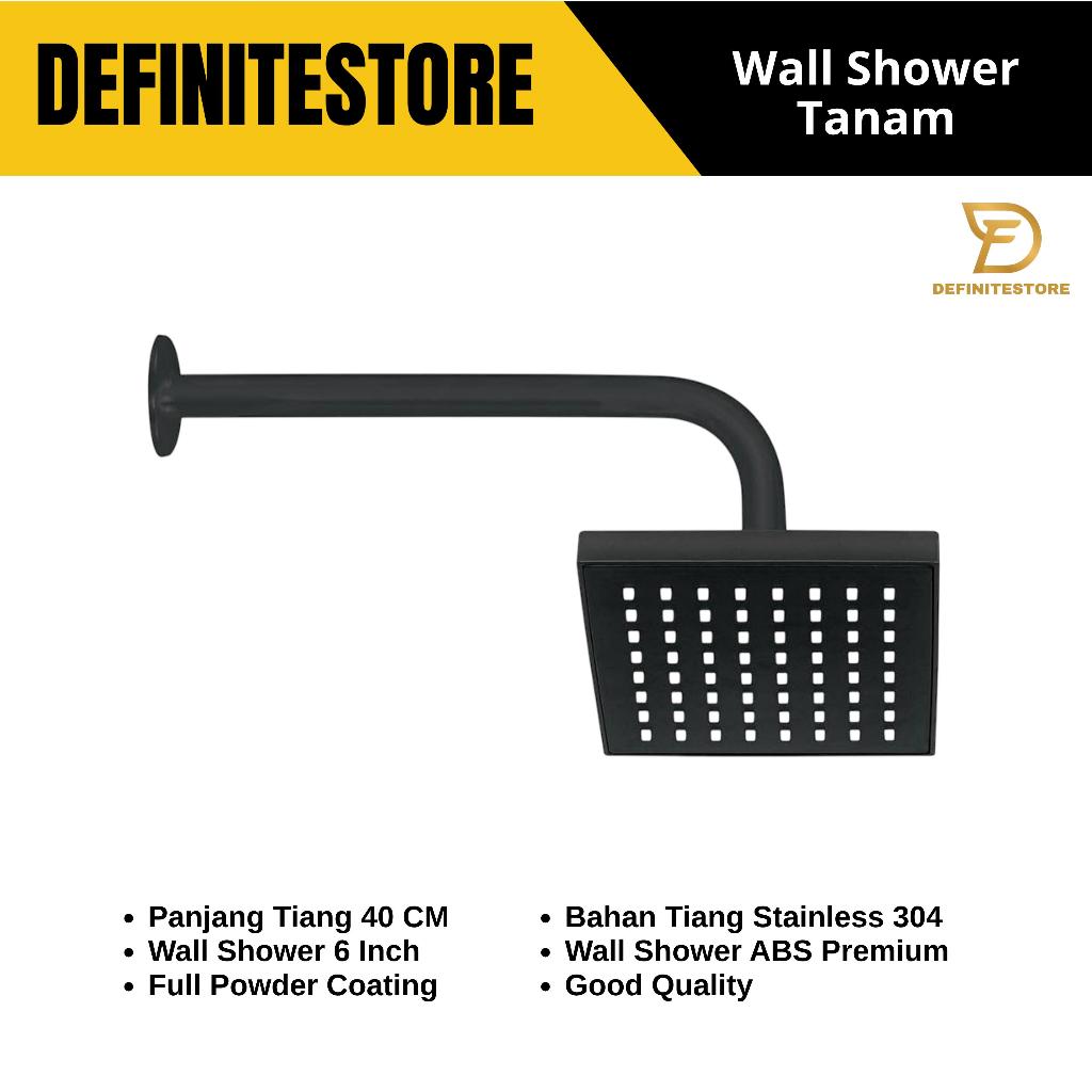 Jual Kepala Shower Head Shower Mandi Wall Shower Set Hitam Anti Karat ...