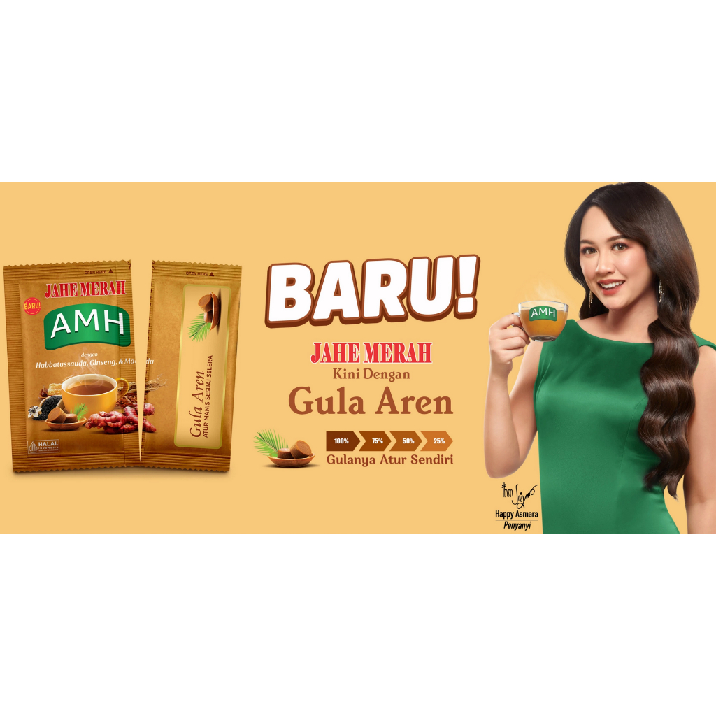 Jual AMH Jahe Merah Herbal Gula Aren Pisah 1 renceng - (10 Sachet ...