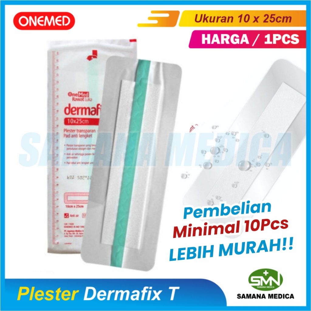 Jual Plester Dermafix T 10 x 25cm ONEMED plester transparan Luka ...