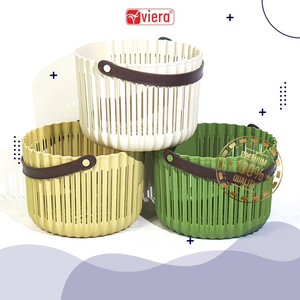 Jual Viera - Storage Basket Box Round Bucket Keranjang Penyimpanan ...