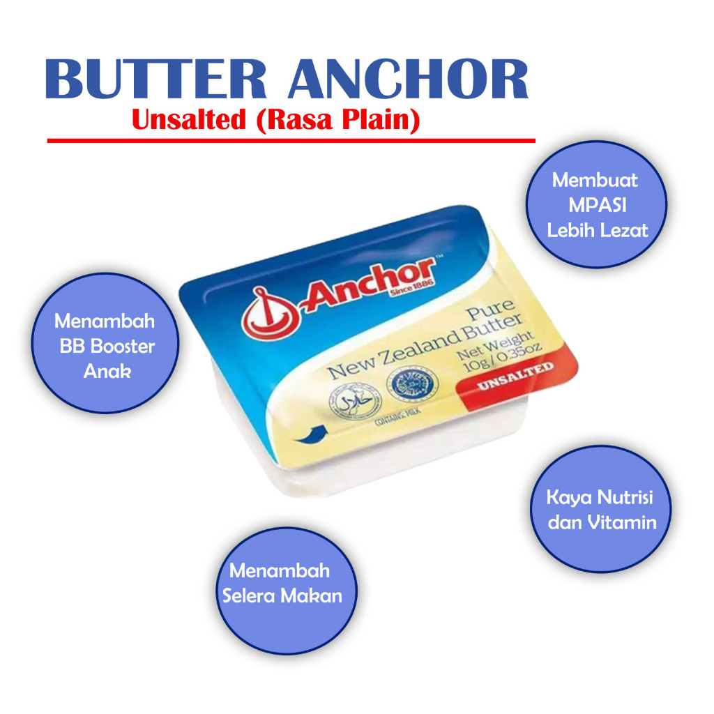 Jual UNSALTED BUTTER ANCHOR MPASI BAYI | Shopee Indonesia