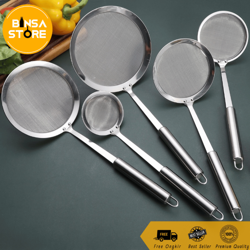Jual Saringan Halus Stainless Steel Gagang Panjang Praktis Serokan ...