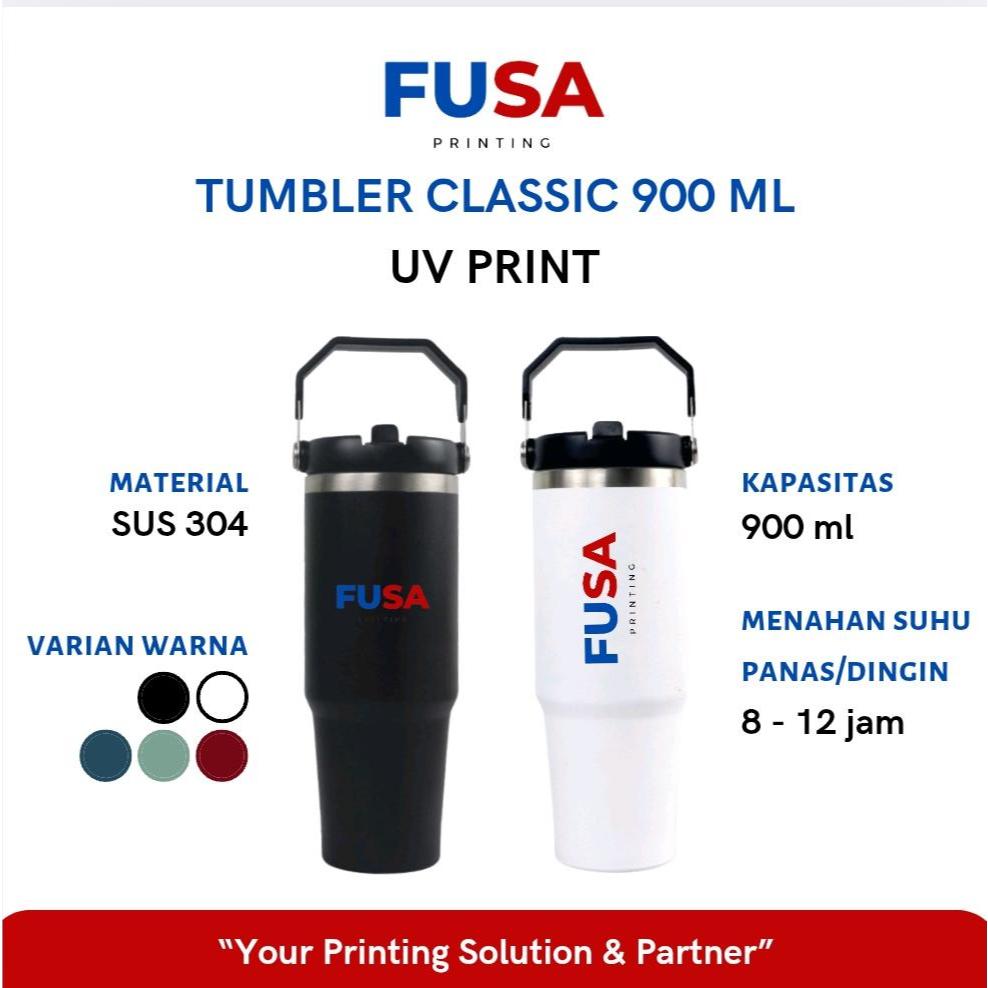 Jual FUSA Tumbler Custom Classic 900ml UV Print Logo Karakter Souvenir ...
