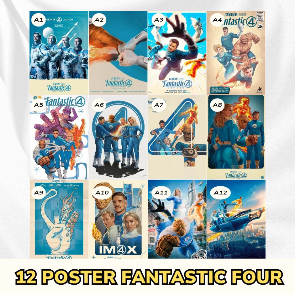 Jual PAKET POSTER FANTASTIC FOUR DISINI - ISI 12 GAMBAR | Shopee Indonesia