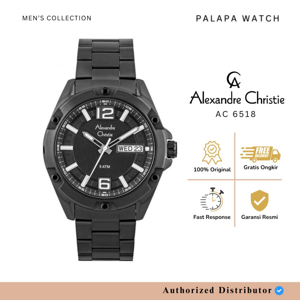 Jual Jam Tangan Pria Alexandre Christie AC 6518 / ac6518 / 6518 Rantai ...