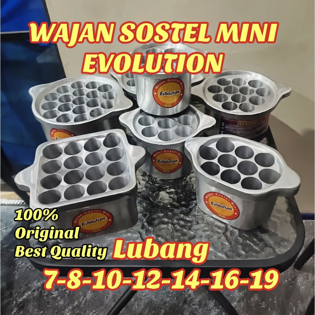 Jual WAJAN SOSTEL MINI EVOLUTION 7-8-10-12-14-19 LUBANG | Shopee Indonesia