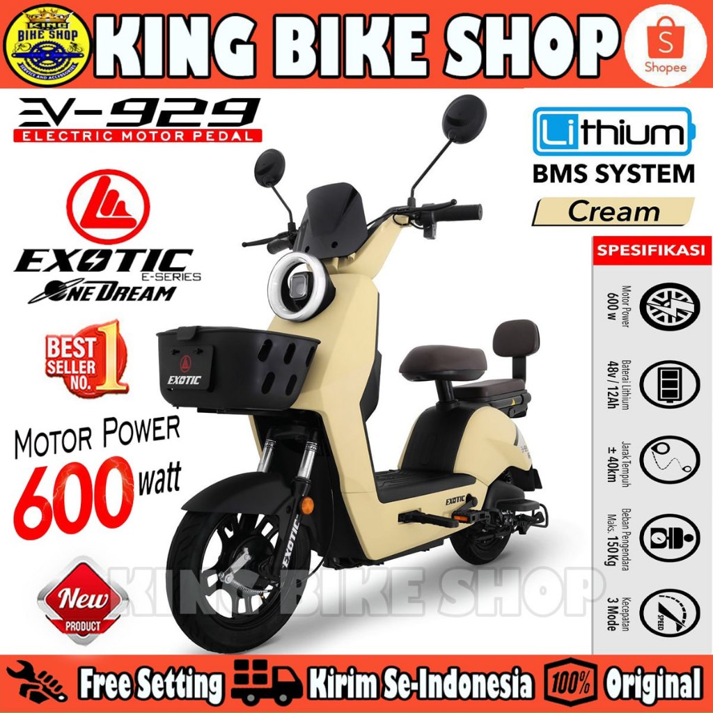 Jual Sepeda Listrik EXOTIC EV 929 BY PACIFIC Electric E Bike 600 Watt ...