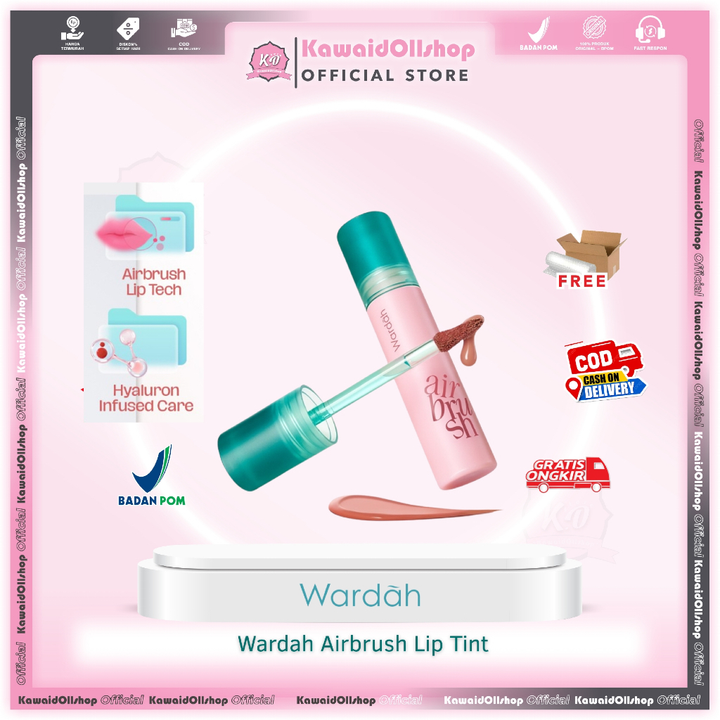 Jual NEW! Wardah Airbrush Lip Tint -Soft-Blur-Longlasting-Lightweight ...