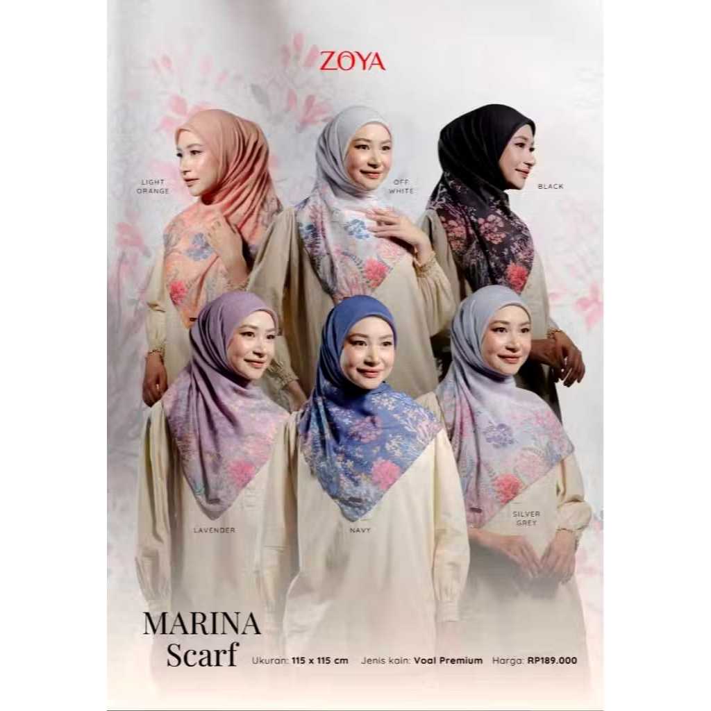 Jual MARINA PRINT SCARF ZOYA WITH BOX | Shopee Indonesia