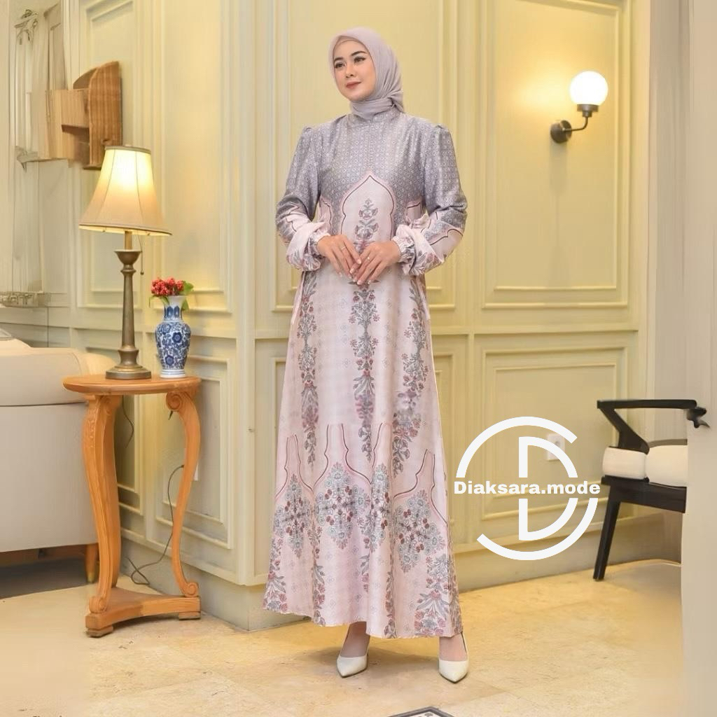 Jual Dress sabrina bahan silky premium Gamis lebaran jumbo fashion ...
