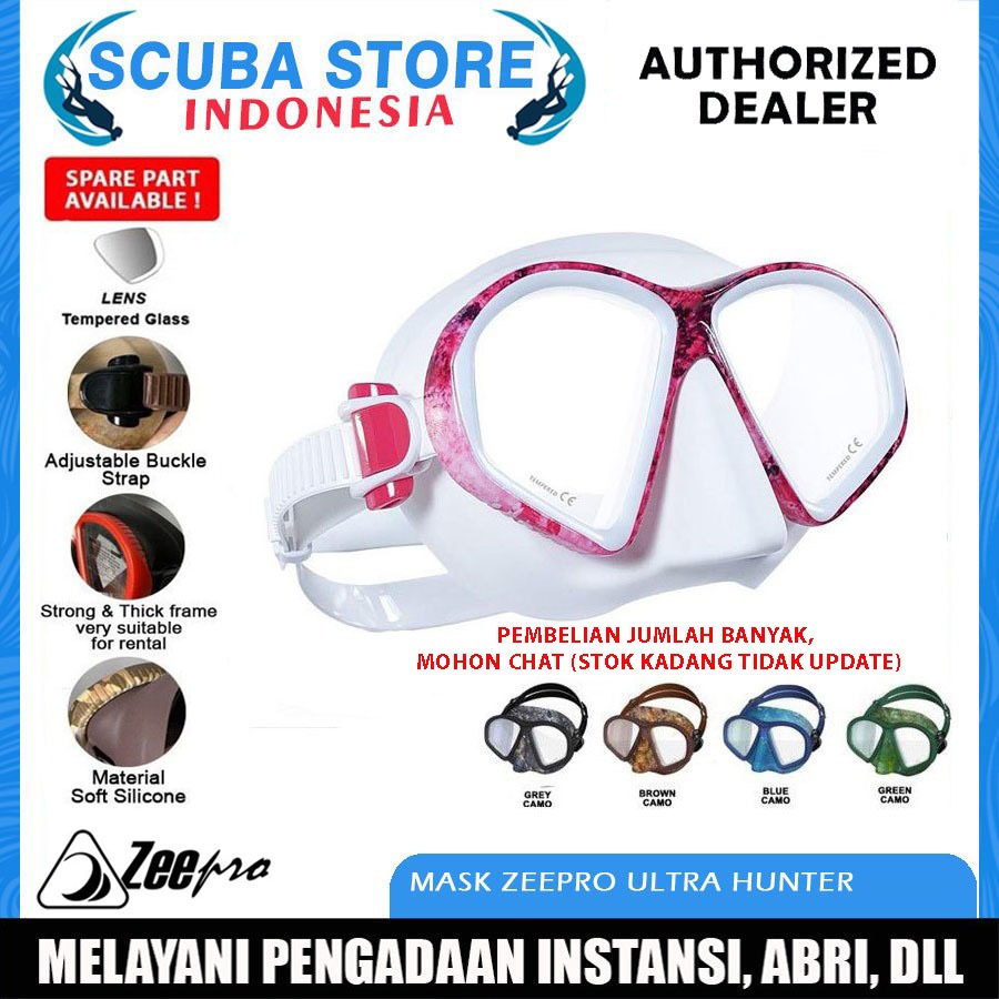 Jual Mask Zeepro Ultra Hunter Camo Camouflage Masker Selam Scuba Diving ...