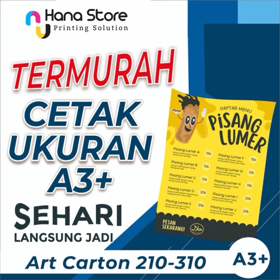 Jual CETAK A3+ SEHARI JADI / PRINT POSTER / PRINT ART PAPER / CETAK ...